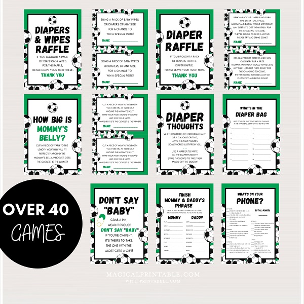 40+ Soccer Baby Shower Games Bundle – Printabell • Express
