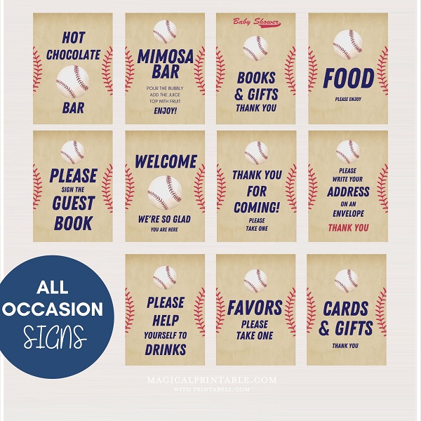 70+ Baseball Baby Shower Bundle – Printabell • Express