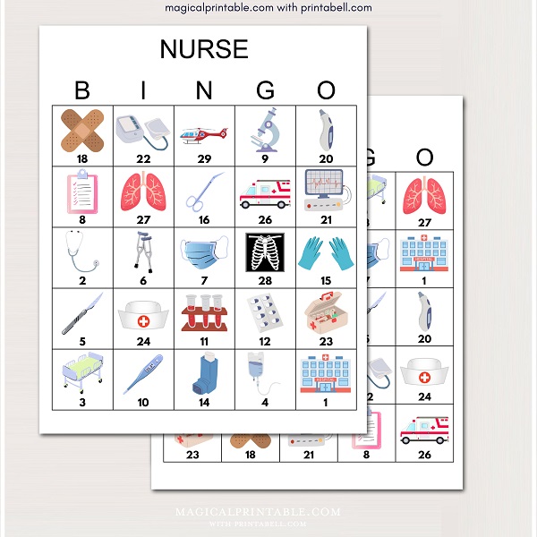 Nurse Bingo Cards – Printabell • Express
