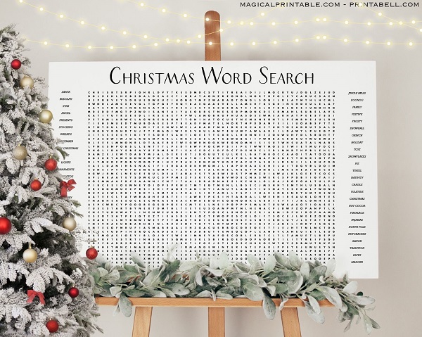 Large Christmas Word Search – Printabell • Express