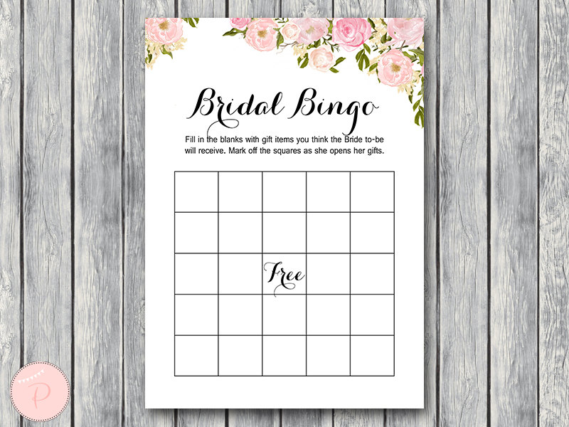 Pink Flower Bridal Shower Games Printable – Printabell • Express