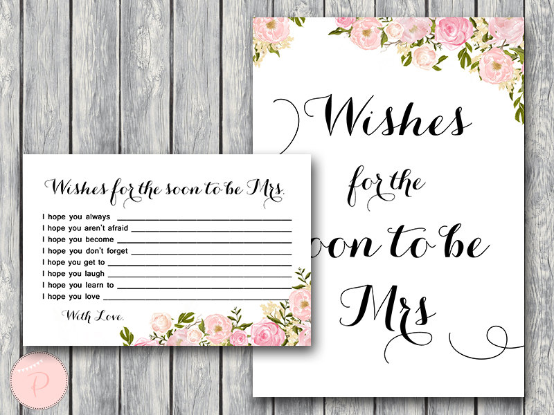 Pink Flower Bridal Shower Games Printable – Printabell • Express