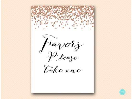 Rose Gold Bridal Shower Decoration Signs – Printabell • Express