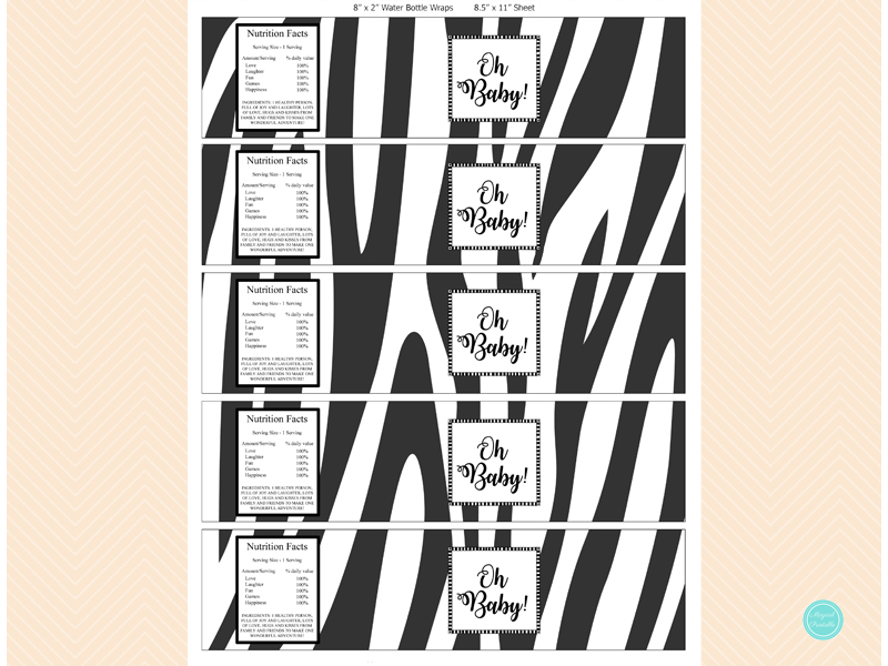 Zebra Baby Shower Game Package – Printabell • Express
