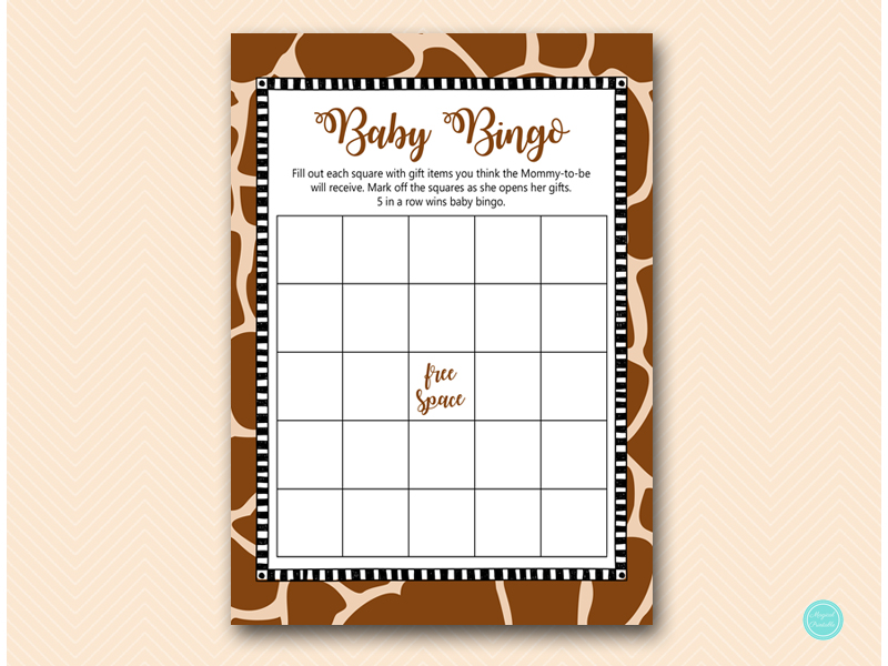 Giraffe Baby Shower Game Package – Printabell • Express