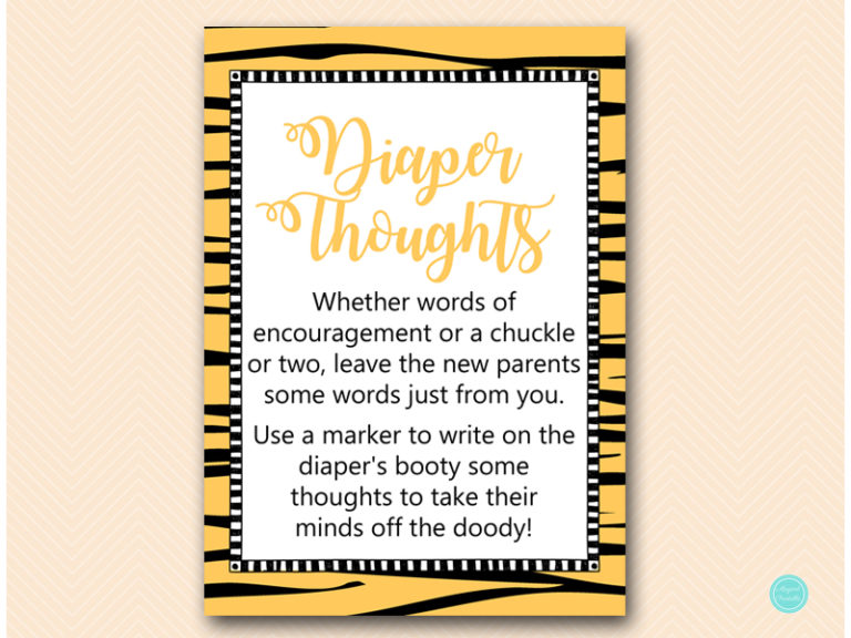 Tiger Baby Shower Game Package – Printabell • Express