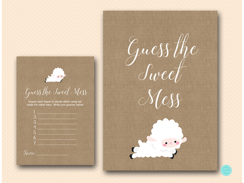 Little Lamb Baby Shower Games Package – Printabell • Express