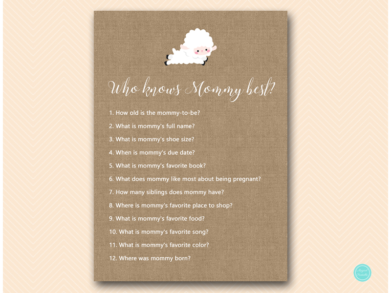Little Lamb Baby Shower Games Package – Printabell • Express