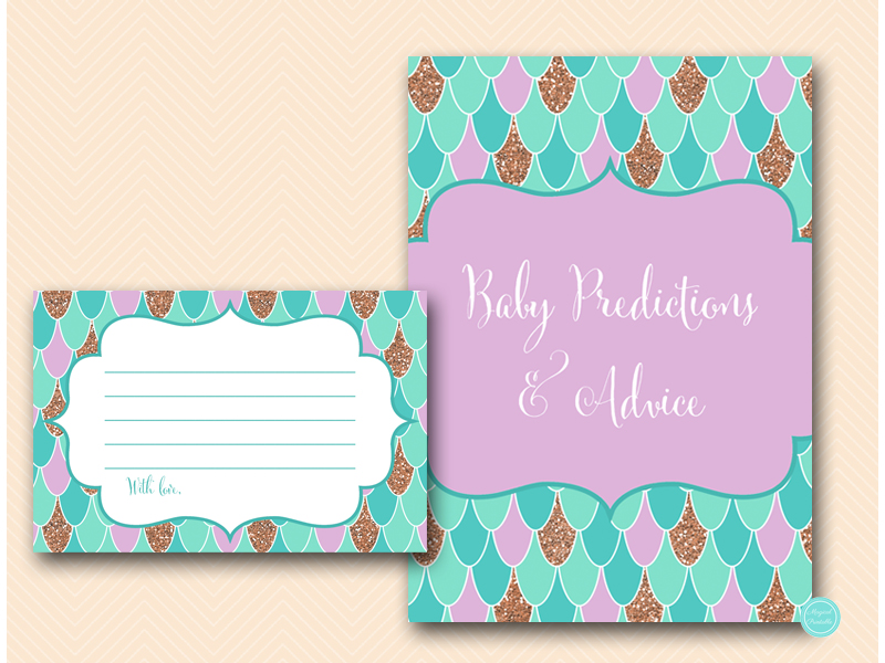 Mermaid Baby Shower Game Package – Printabell • Express