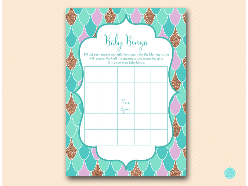 Mermaid Baby Shower Game Package – Printabell • Express
