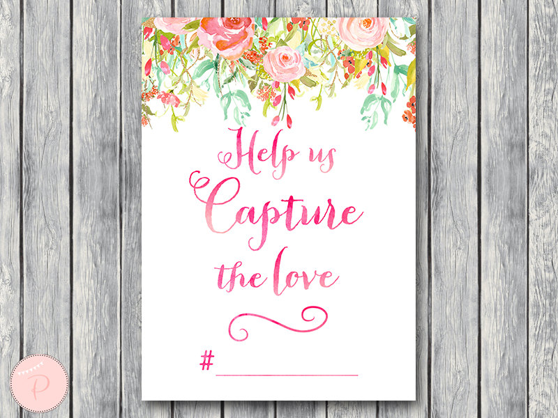 Pretty Pink Floral Decoration Signs – Printabell • Express