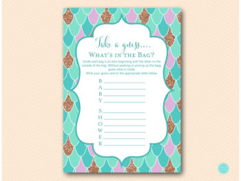 Mermaid Baby Shower Game Package – Printabell • Express