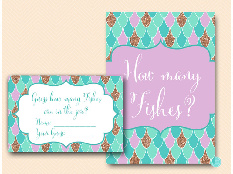 Mermaid Baby Shower Game Package – Printabell • Express