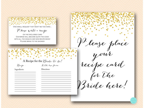 Recipe Cards For Bride To Be Bride 'Beautiful Bride To Be' Bridal