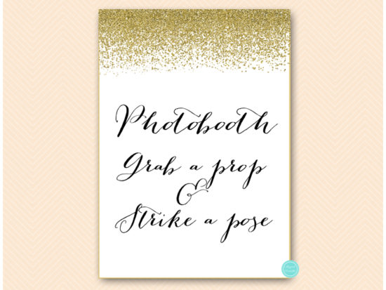 Gold Glitter Bridal Shower Signs – Printabell • Express