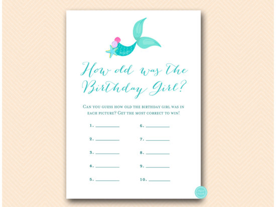 Mermaid Birthday Party Games – Printabell • Express