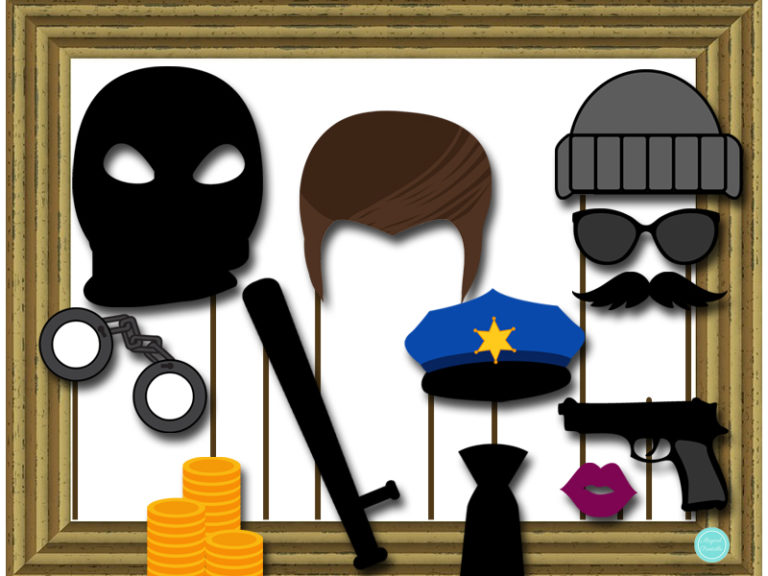 DIY Police and Robber Photobooth Props – Printabell • Express