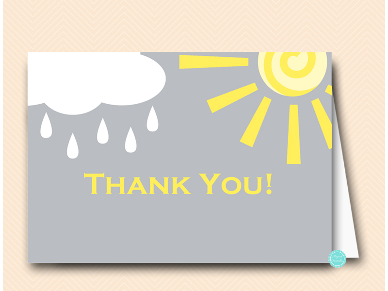 Sunshine Thank You cards – Printabell • Express
