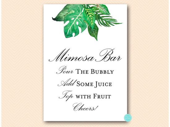 Tropical Jungle Table Signs – Printabell • Express