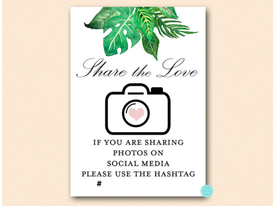 Tropical Jungle Table Signs – Printabell • Express