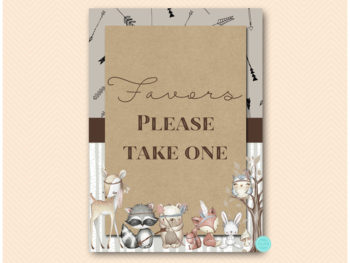 Boho Woodland Table Sign Decorations – Printabell • Express