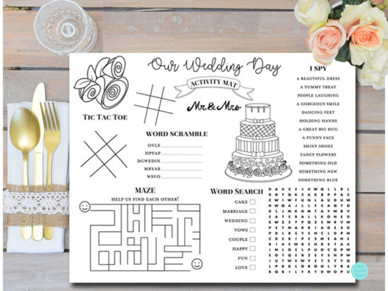 Wedding kids Activity Kit – Printabell • Express