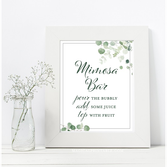 Eucalyptus Greenery Table Signs – Printabell • Express